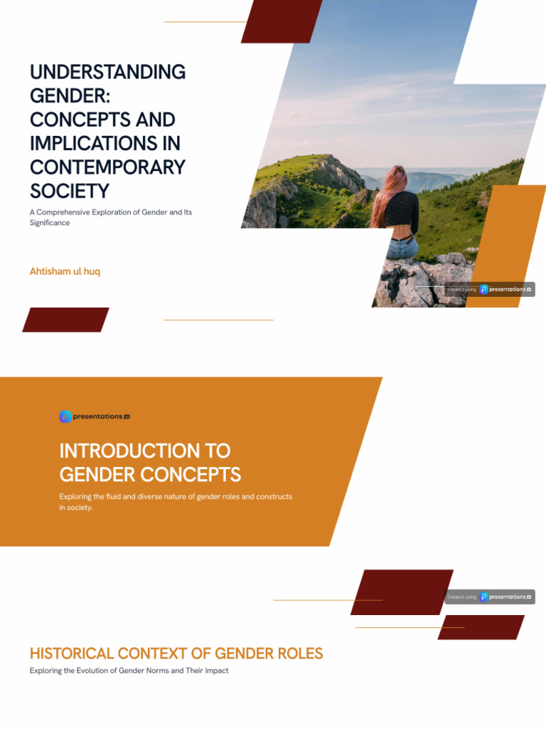 Gender Concepts and Meanings Presentation | PDF