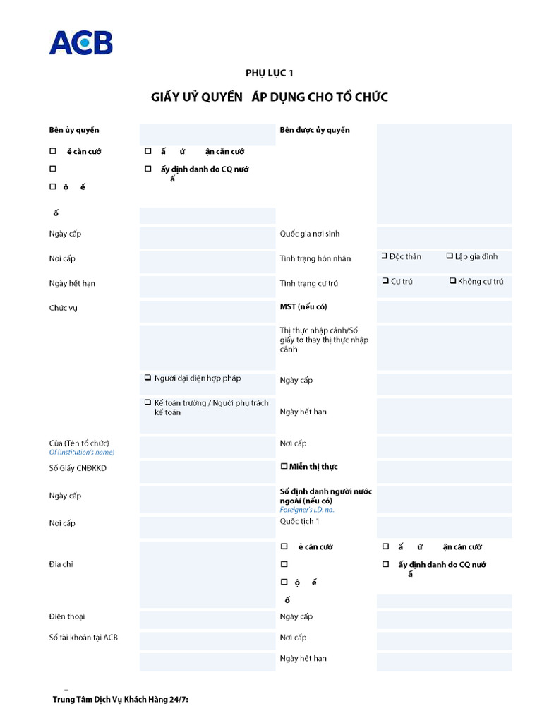 QF A.50 - KHDN Phu Luc 1 Giay Uy Quyen KHTC (SNGU) | PDF | Identity ...