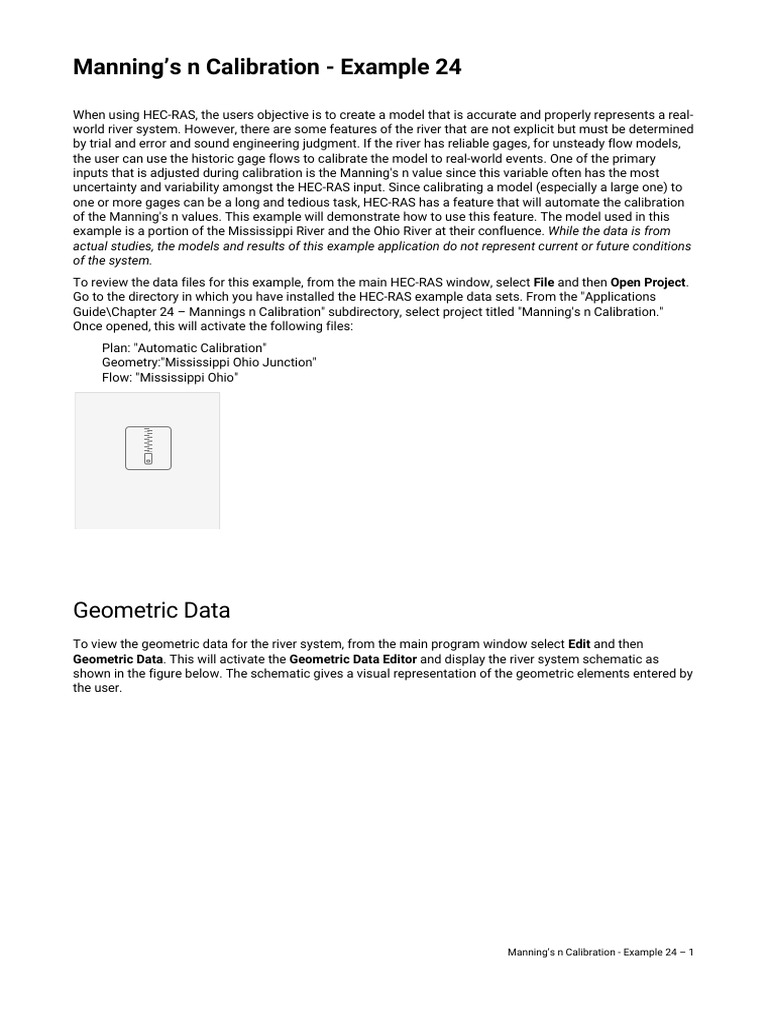 Manning's N Calibration - Example 24-v21-20250107 - 212303 | PDF ...