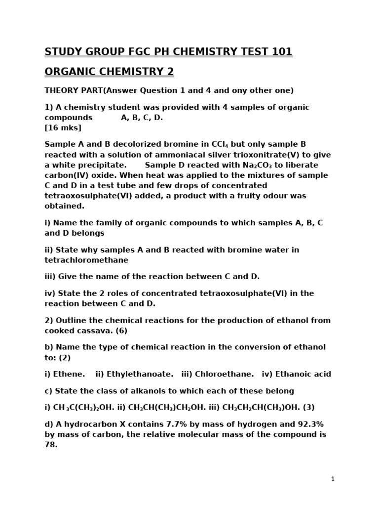 CHEMRD101_093040 | PDF | Ethanol | Ester
