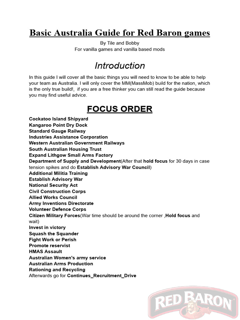 Basic Australia Guide | PDF | Military | Warfare