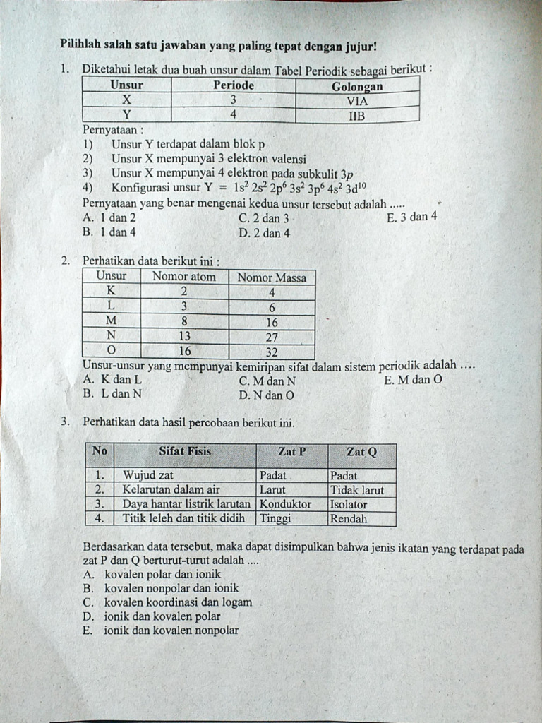 LATIHAN SOAL US 2022 | PDF