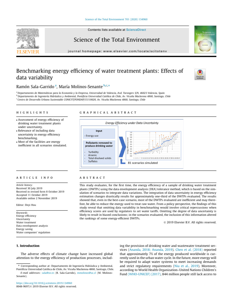 Benchmarking energy efficiency of water treatment plants- Effects of ... Benchmarking energy efficiency of water treatment plants- Effects of ...