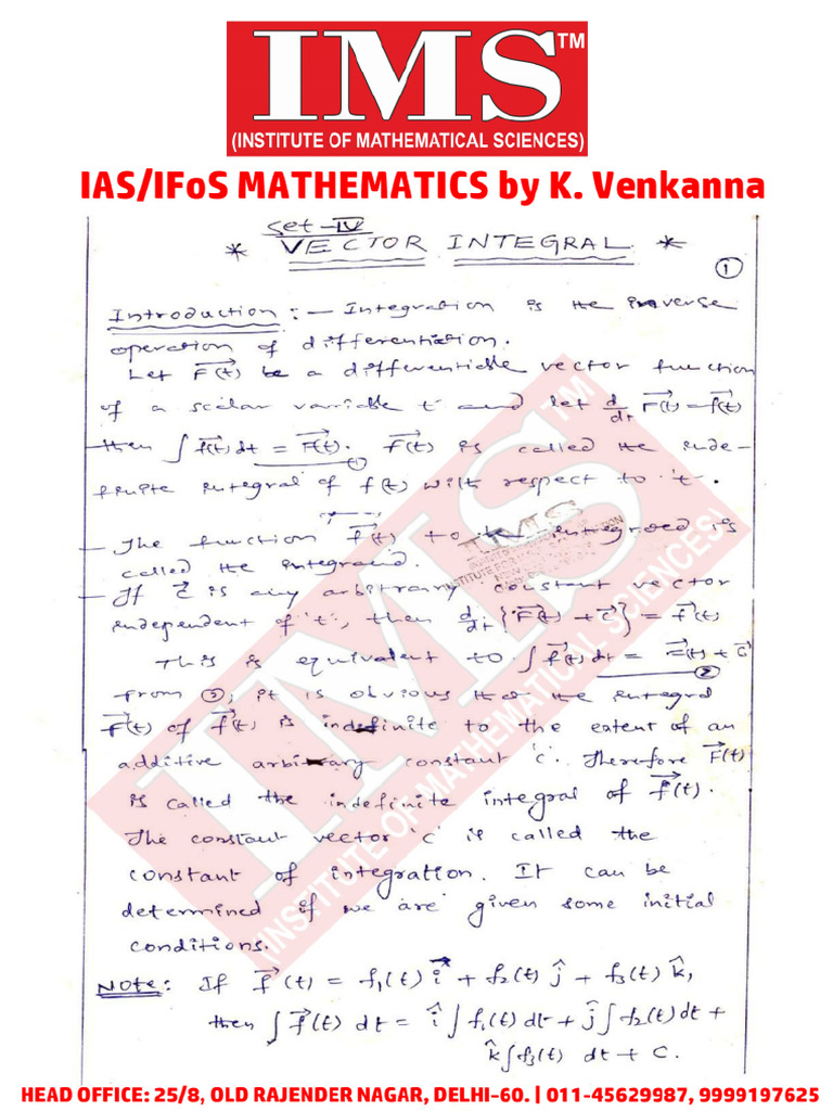 Set-4 Vector Integrals | PDF