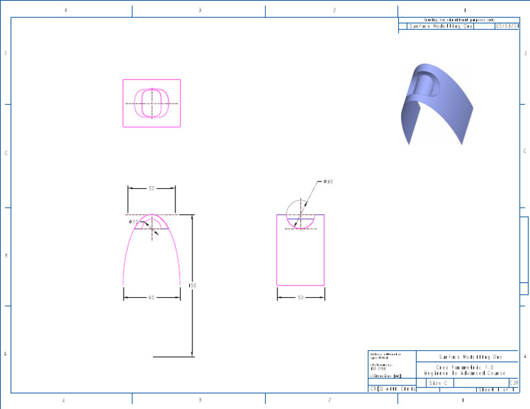 Surface Modelling Exercise One Eng DRW | PDF
