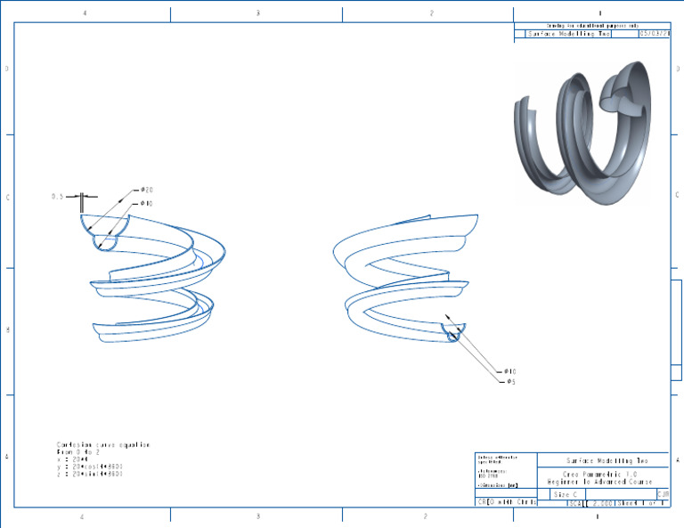 Surface Modelling Exercise Two Eng DRW | PDF