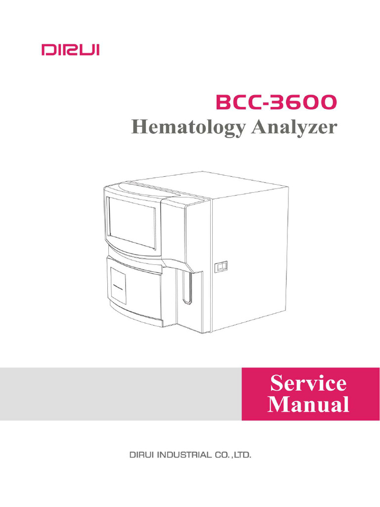 BCC-3600 Hematology Analyzer Manual | PDF | Personal Protective ...