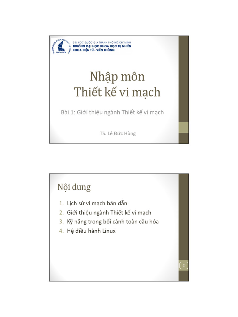 Tuần 1 - Giới Thiệu Ngành TKVM | PDF