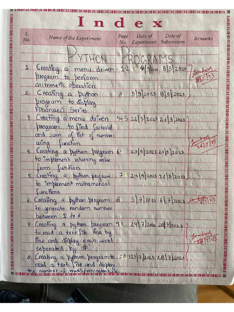 Practical File Final Class 12 | PDF