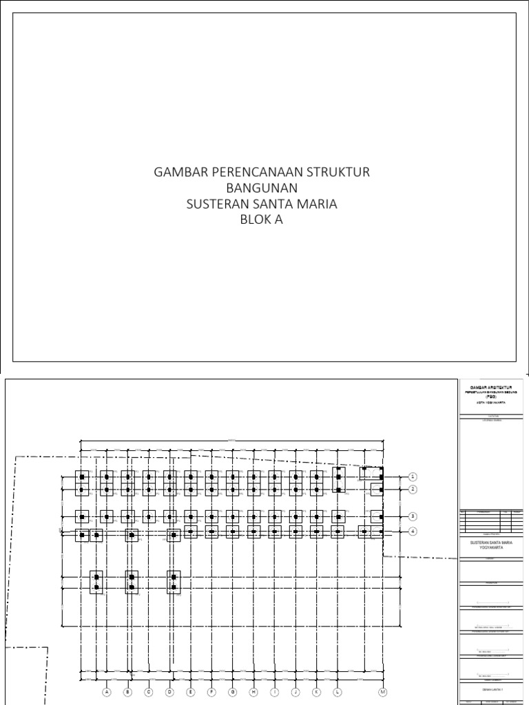 Denah Struktur Susteran Santa Maria | PDF