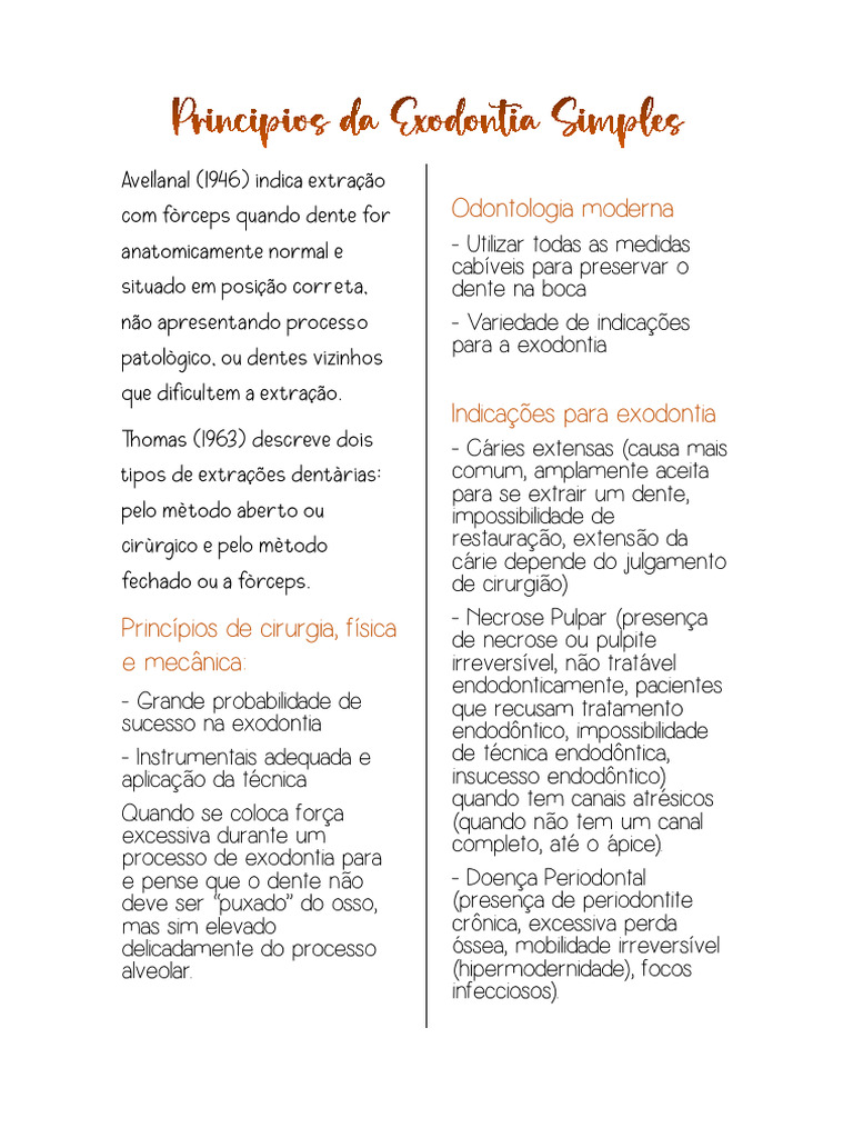 Princípios da Exodontia Simples | PDF | Especialidades médicas ...