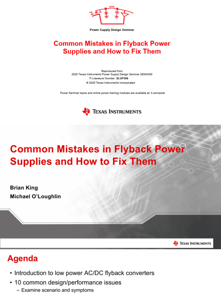 Issues in Flyback Design | PDF | Capacitor | Rectifier