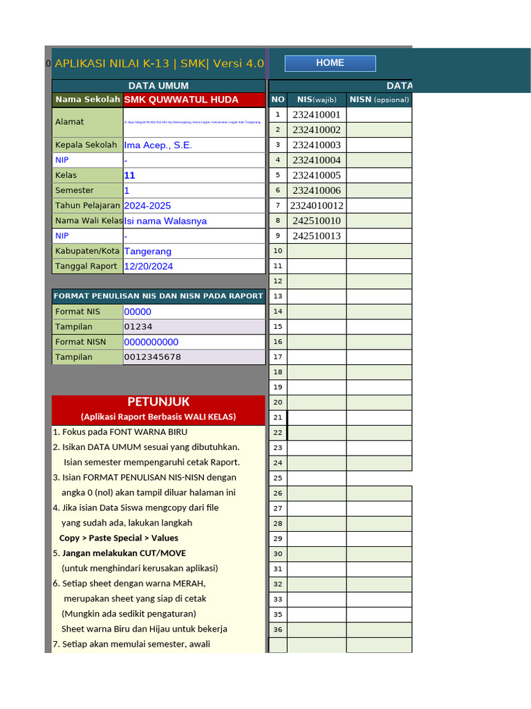 E Rapot Mapel Kelas 11 (PKN) | PDF