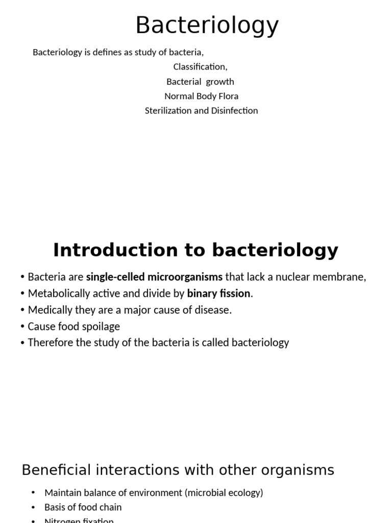Introduction To Bacteriology2234 | PDF | Bacteria | Cell (Biology)