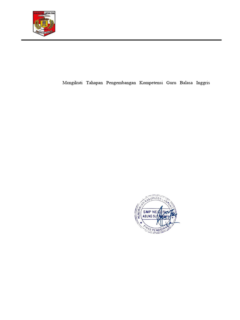 FORMAT SURAT TUGAS PKGBI edit | PDF