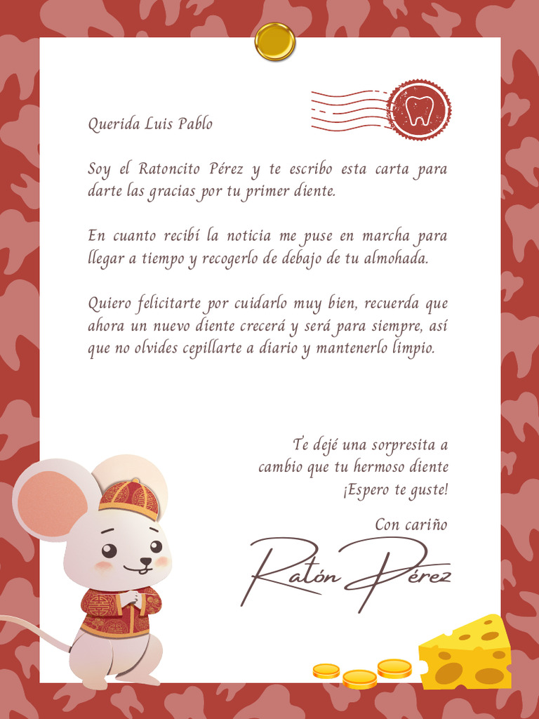 Carta para Ratón Perez2 | PDF