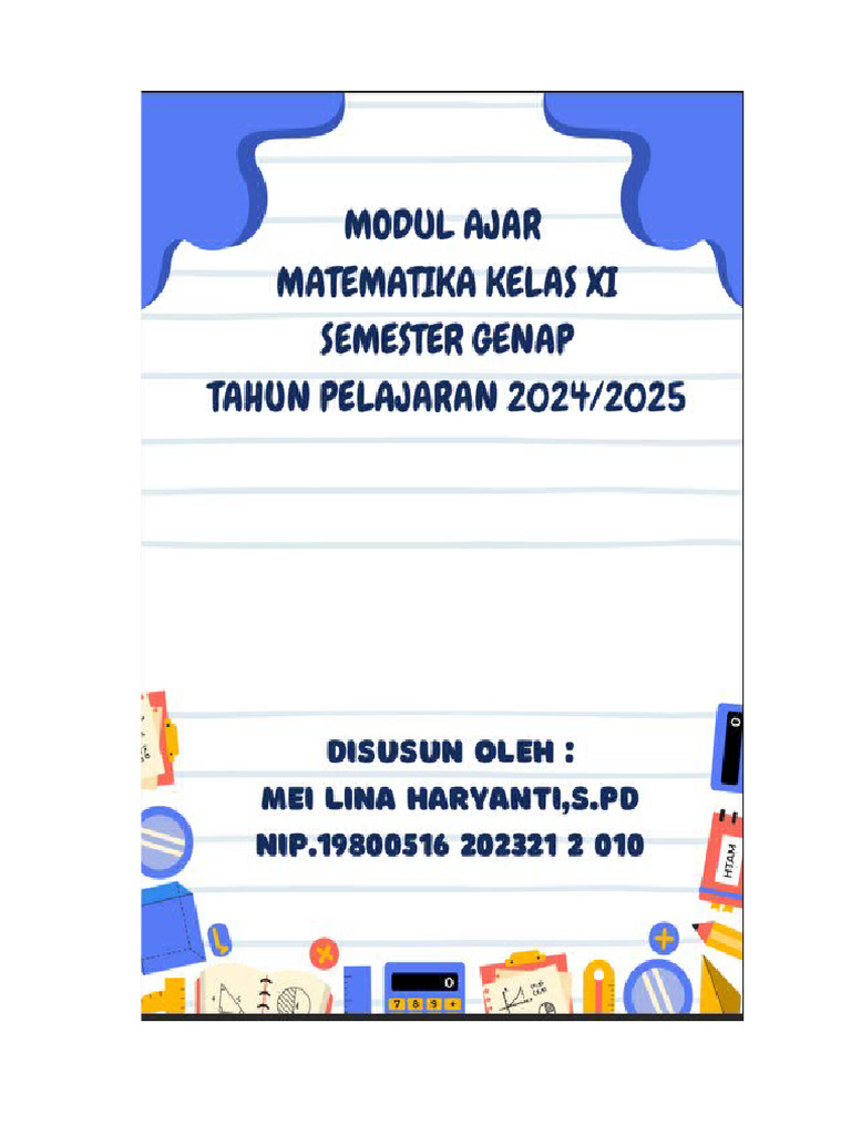Cover Modul Ajar Kelas Xi - Mat | PDF