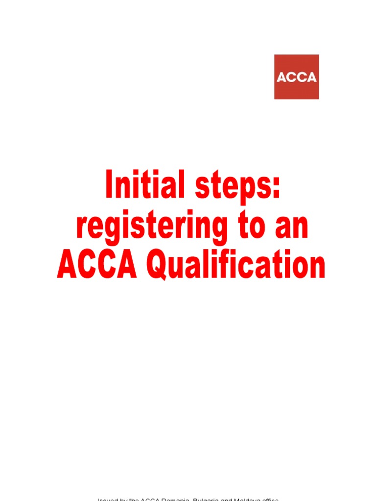 Guide Registering For Acca Pdf Accounting Test Assessment