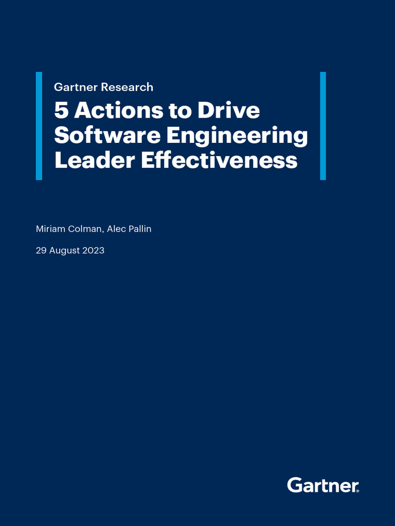 5 Actions To Drive Software Engineering Leader Effectiveness | PDF ...