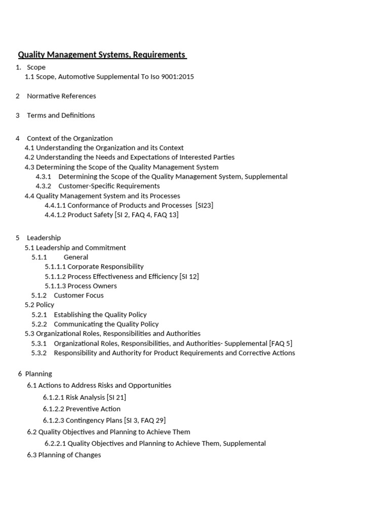 Quality Management Systems | PDF | Quality Management | Quality ...