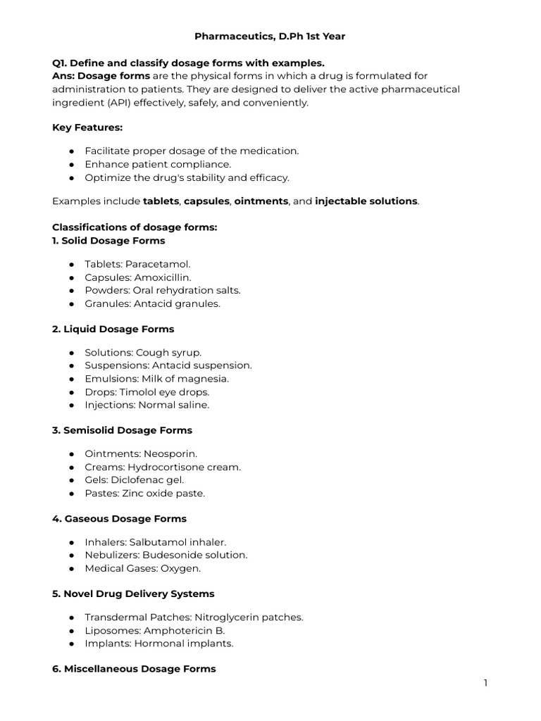 Pharmaceutics Notes For D.Pharm 1st Year | PDF | Filtration | Tablet ...