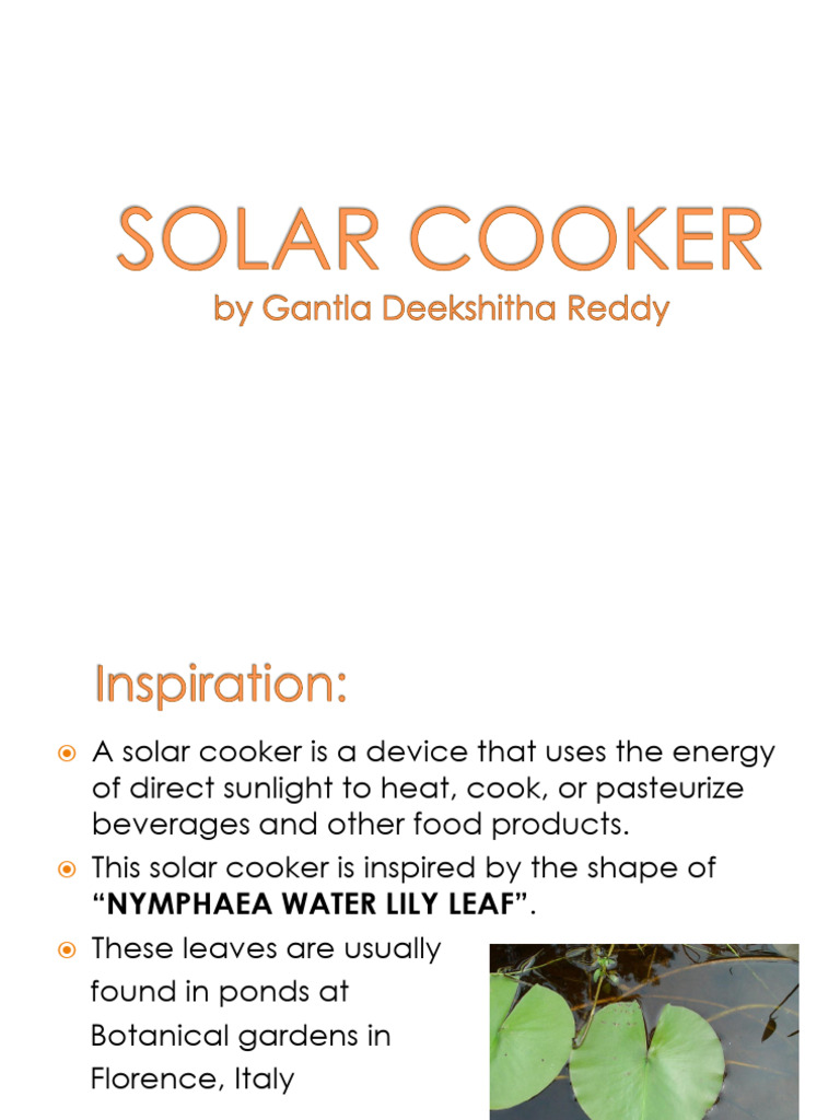 Innovative Solar Cooker Design | PDF