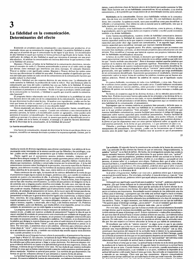 3 - Berlo - El Proceso de La Comunicaci-N - Cap-Tulo 3 | PDF