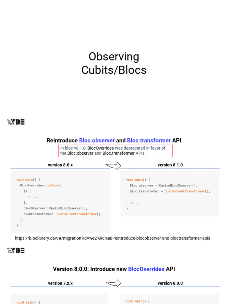 19 Observing Cubit and Blocs (New) | PDF | Computer Programming | Software Development