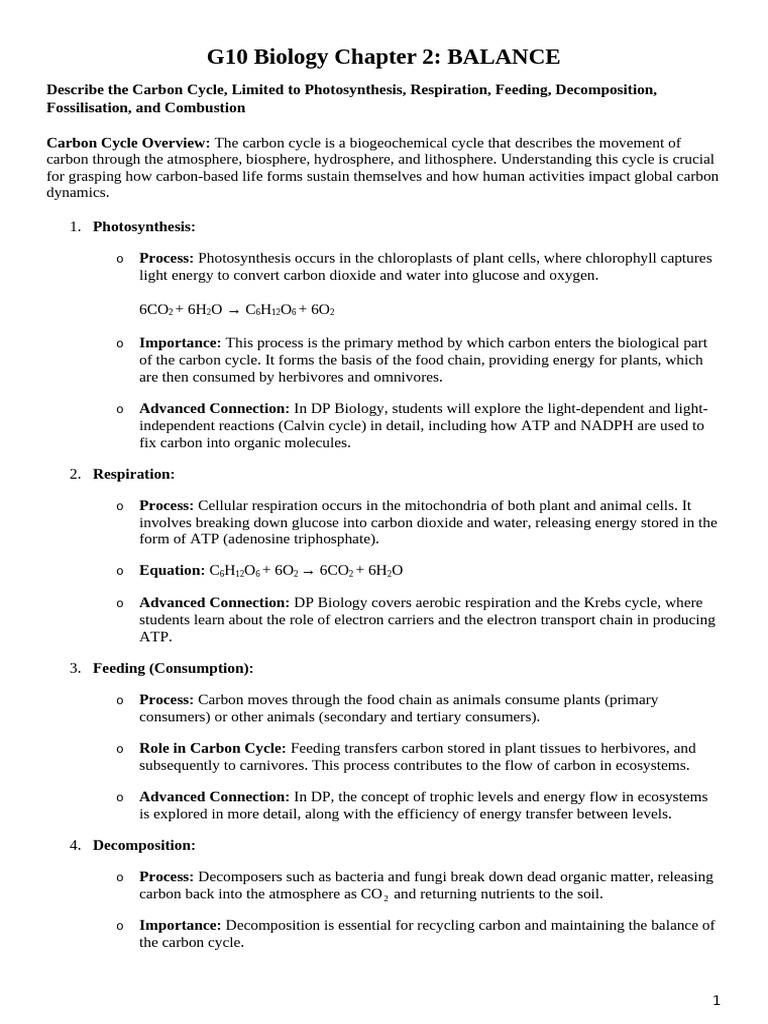 G10 Biology Ch2 Notes Balance | PDF | Diabetes | Homeostasis