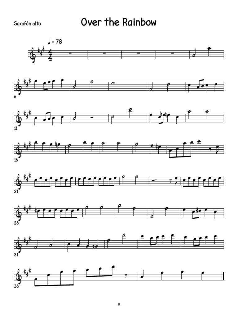 Over The Rainbow Sax Alto-1 | PDF