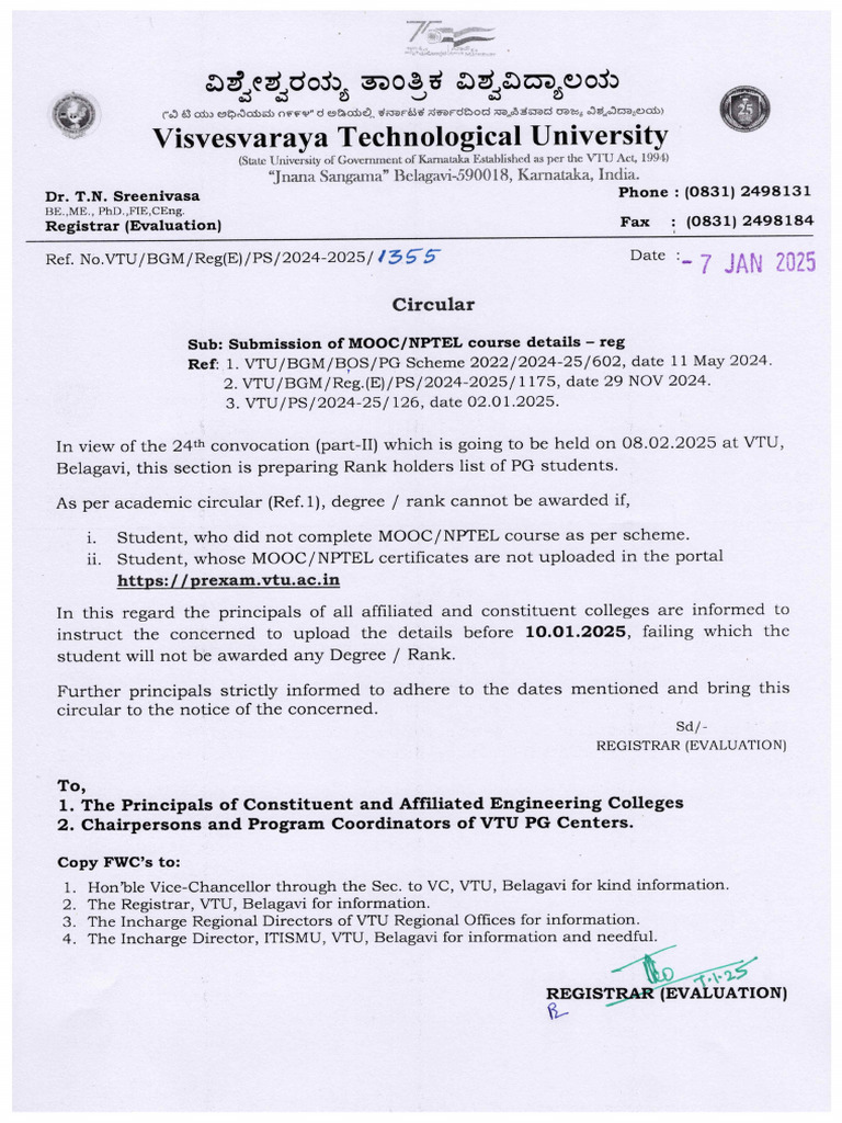 MOOC NPTEL Circular | PDF