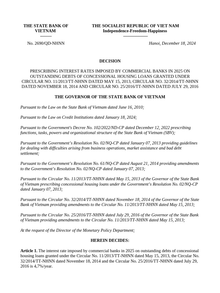 2690_QD-NHNN_637451 | PDF | Loans | Vietnam