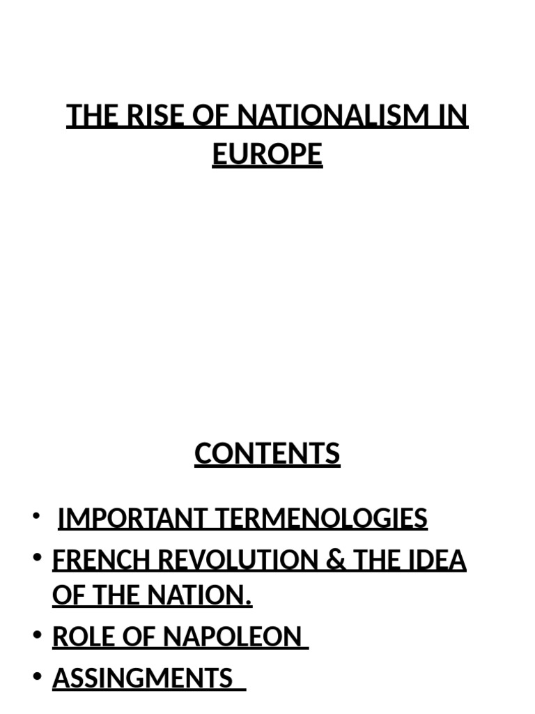 Rise of Nat in Europe 1 | PDF | France | French Revolution