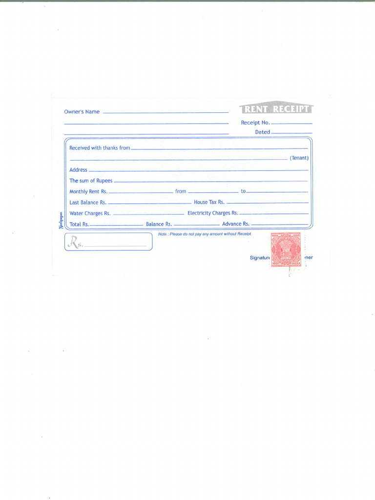 Rent Receipt Format | PDF
