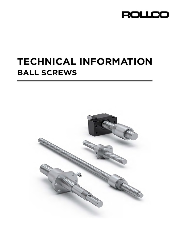 Ball Screw Technical Overview | PDF | Bearing (Mechanical) | Mechanical ...
