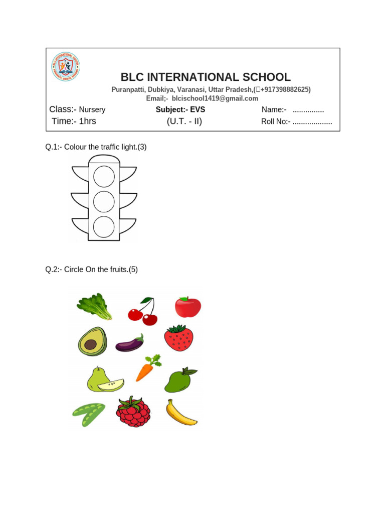 BLC INTERNATIONAL SCHOOL Evs | PDF