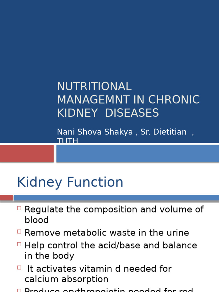 New CKD Presentation | PDF | Chronic Kidney Disease | Kidney
