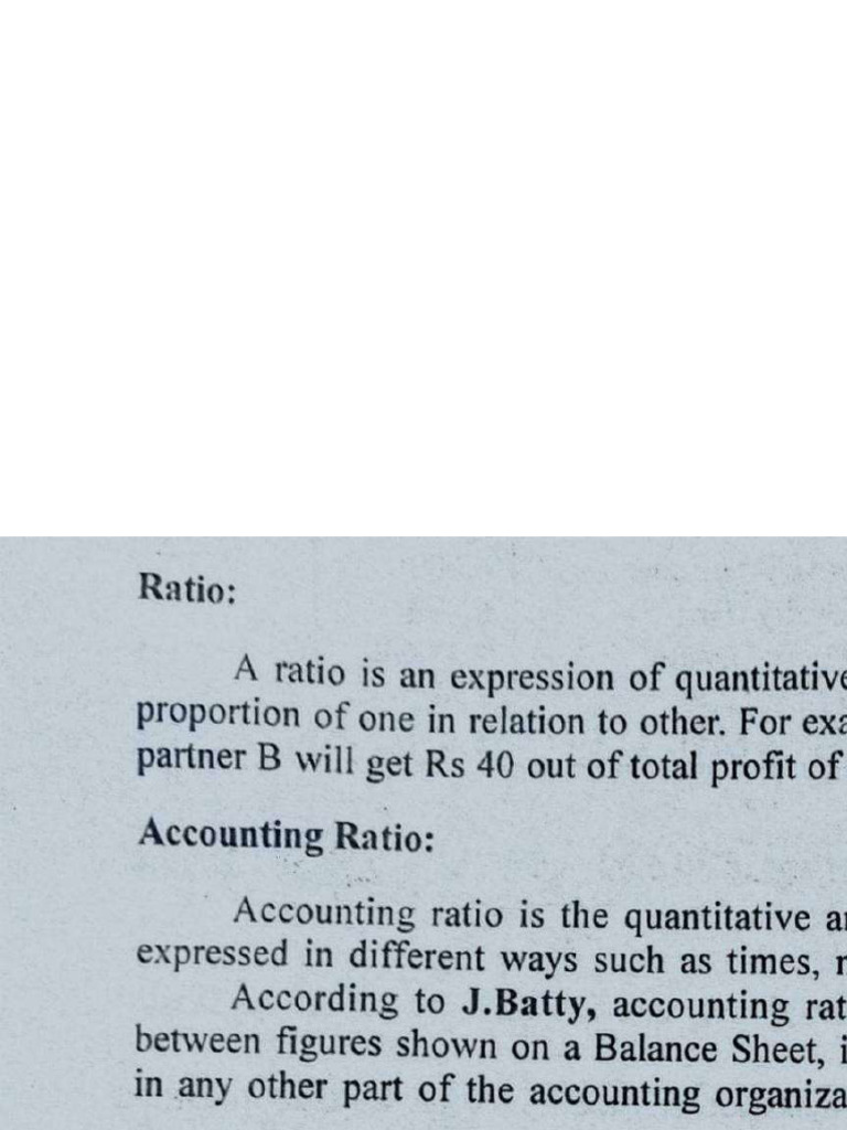 Accounting Ratio | PDF