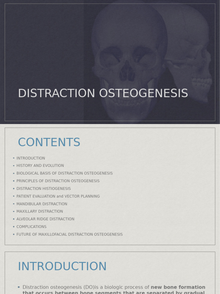 Distraction Osteogenesis Final | PDF | Bone