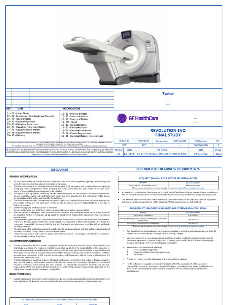 Gehc SP - Rev Evo 1700T - 6 98F | PDF | Specification (Technical Standard)