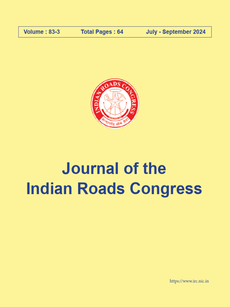 IRC Journal July-Sep 2024 | PDF | Road | Audit