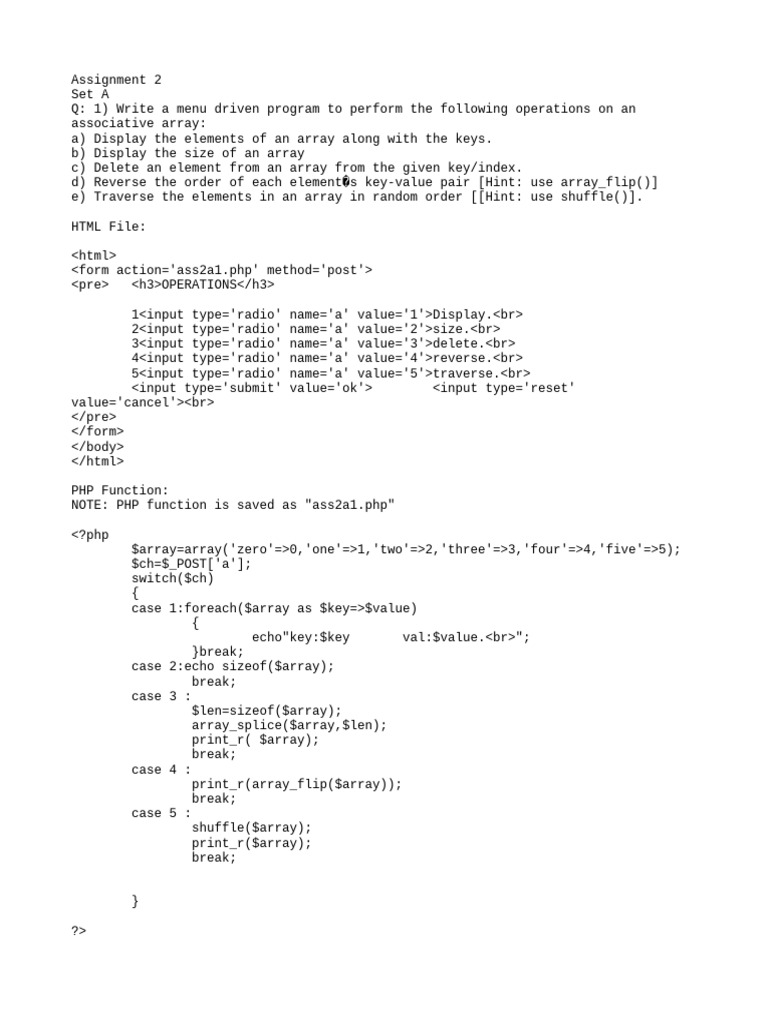 phpassign-2 | PDF | Php | Computer Science
