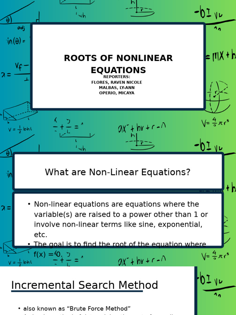 ROOTS-OF-NON-LINEAR-EQUATION | PDF | Theoretical Computer Science | Mathematical Logic