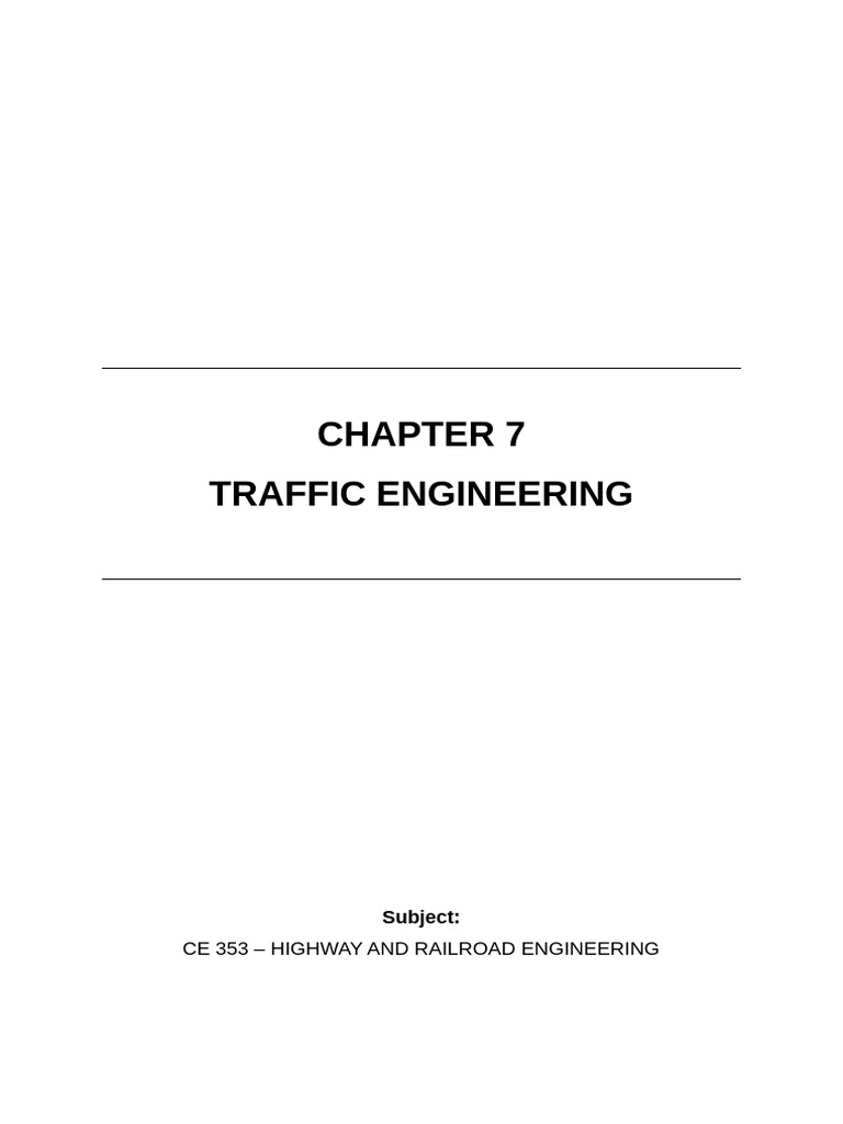 MODULE 7 | PDF | Interchange (Road) | Traffic