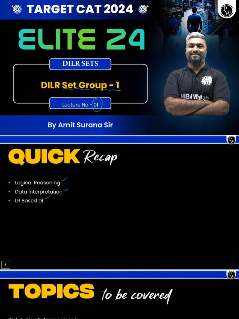 CAT 2024 DILR Sets Analysis by Amit Surana | PDF | Tea