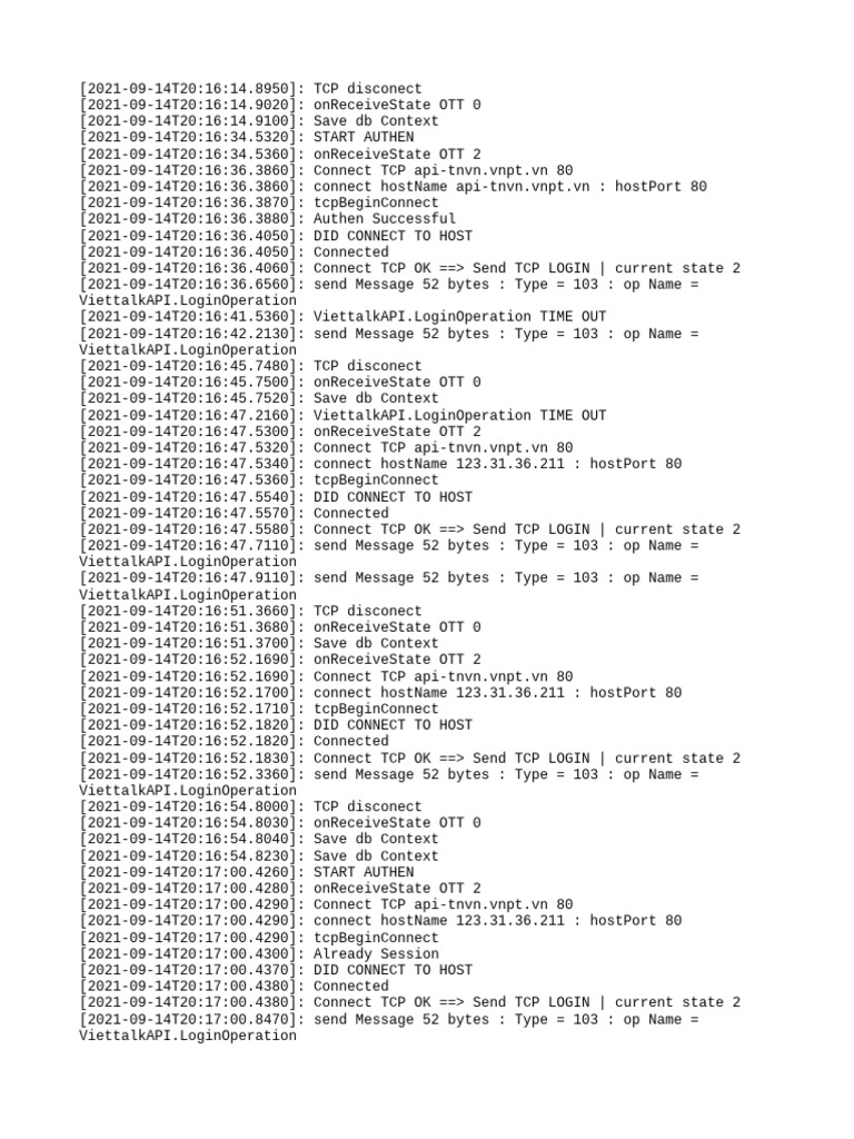 logfile-0 | PDF | Transmission Control Protocol | Network Socket