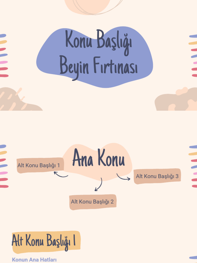 Bej Kahverengi Renkli Minimal Organik Beyin Fırtınası Sunum | PDF