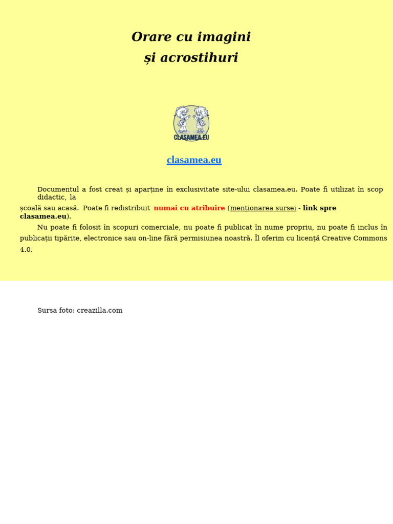 Orare Cu Imagini Și Acrostihuri | PDF