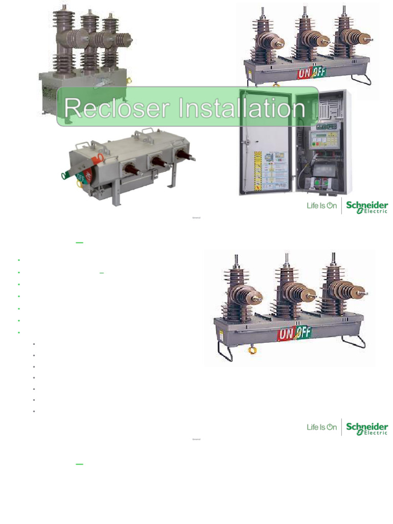 Recloser U-Series Installation | PDF | Equipment | Power Engineering