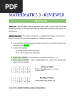 Math Rev Math 2nd Quarter Reviewer Grade 9 | PDF | Mathematical Concepts | Elementary Mathematics
